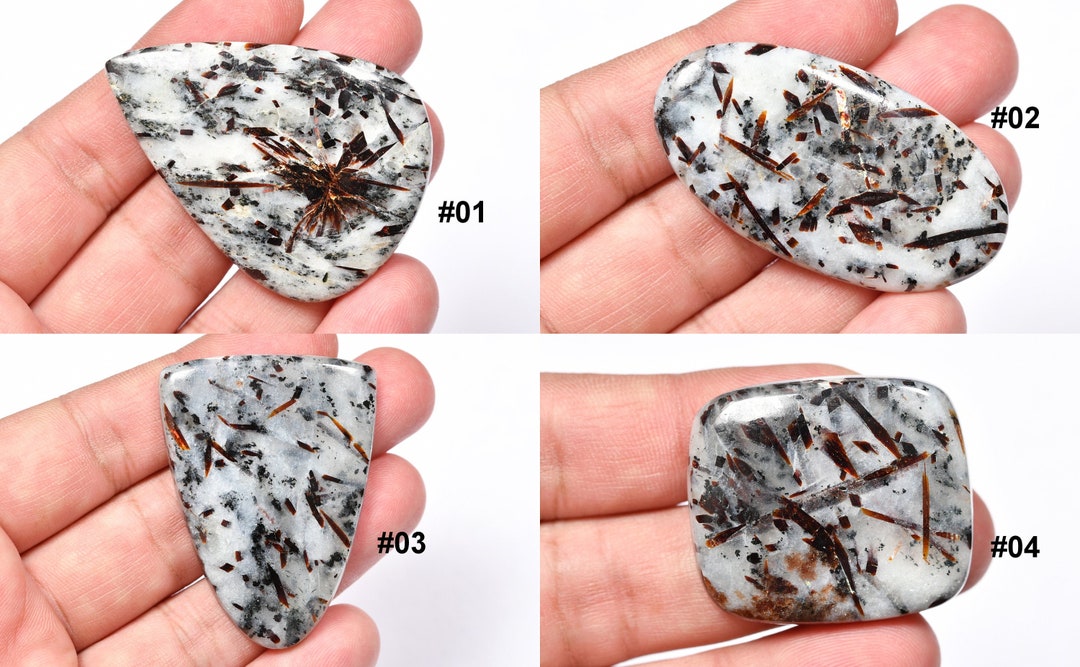 Natural Russian ASTROPHYLLITE STONE CABOCHON Loose Stone for Handmade ...