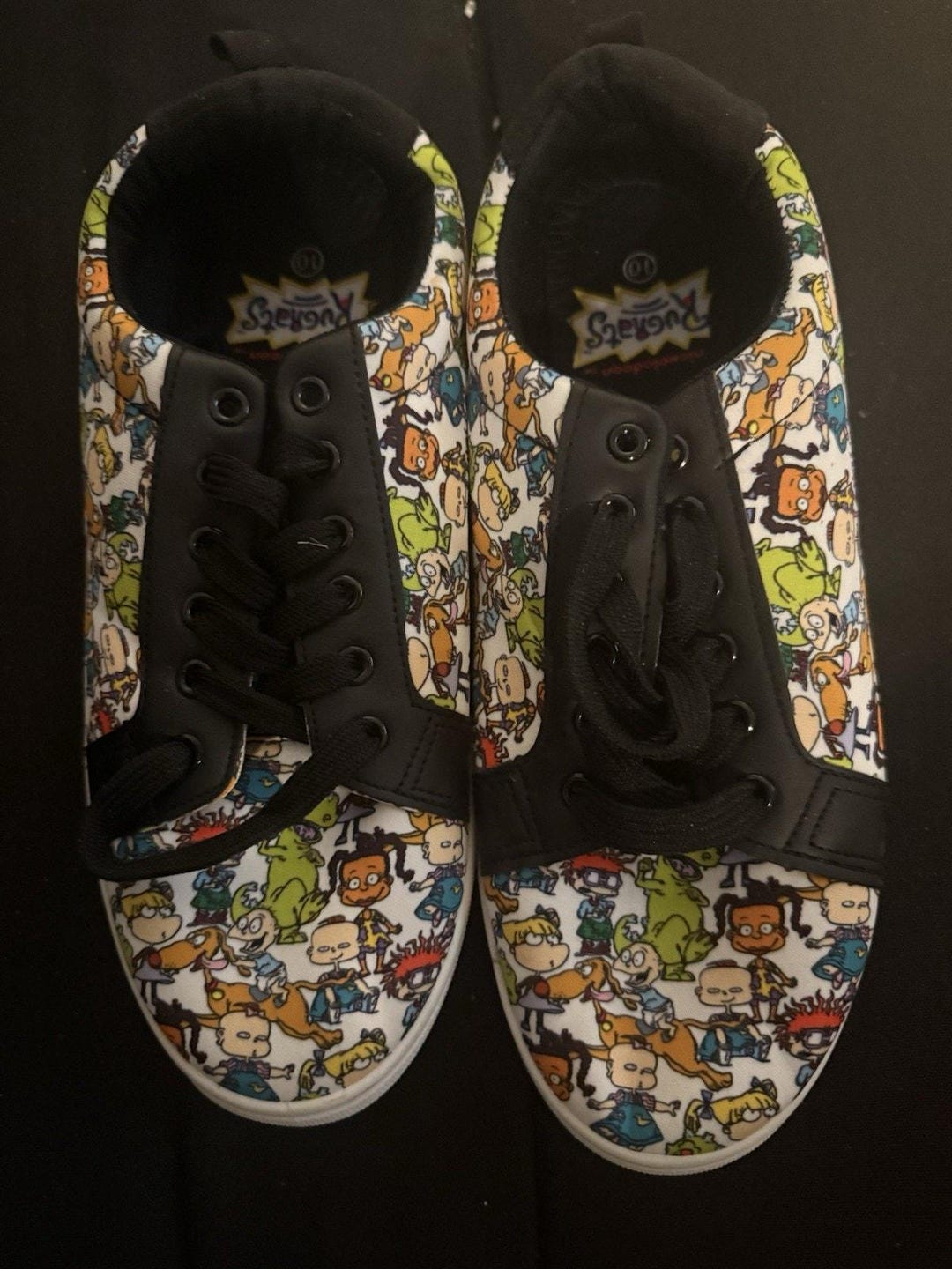 Viacom Rugrats Nickelodeon Cartoon All Over Print Lace up Shoes ...