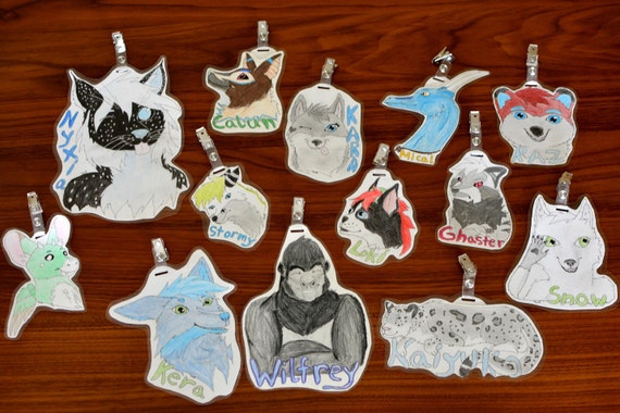 Custom Fursona Badges made to Order | Etsy