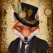 Steampunk Fox Art Print Wall Art Poster Home Decor Fox in - Etsy