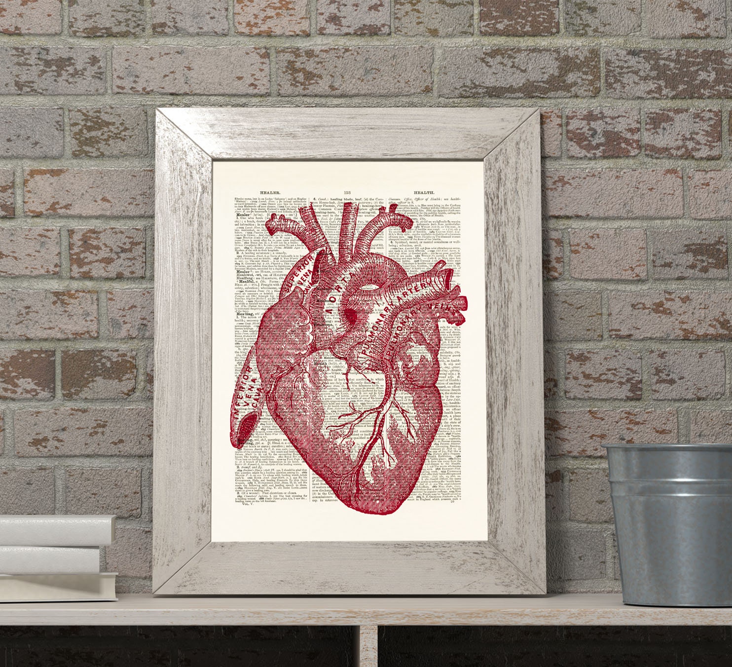 Personalised Anatomical Heart Print Doctor Art Print | Etsy