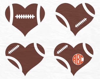 Football heart | Etsy