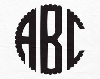 Scalloped font svg | Etsy