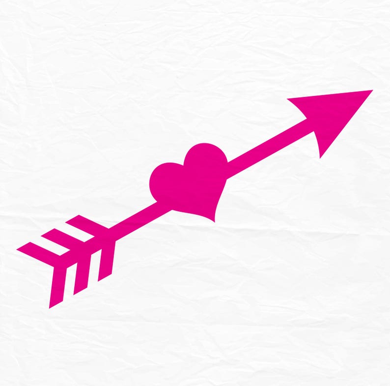 Arrow Svg Arrow Heart Svg Heart Svg Cupids Equipment Etsy