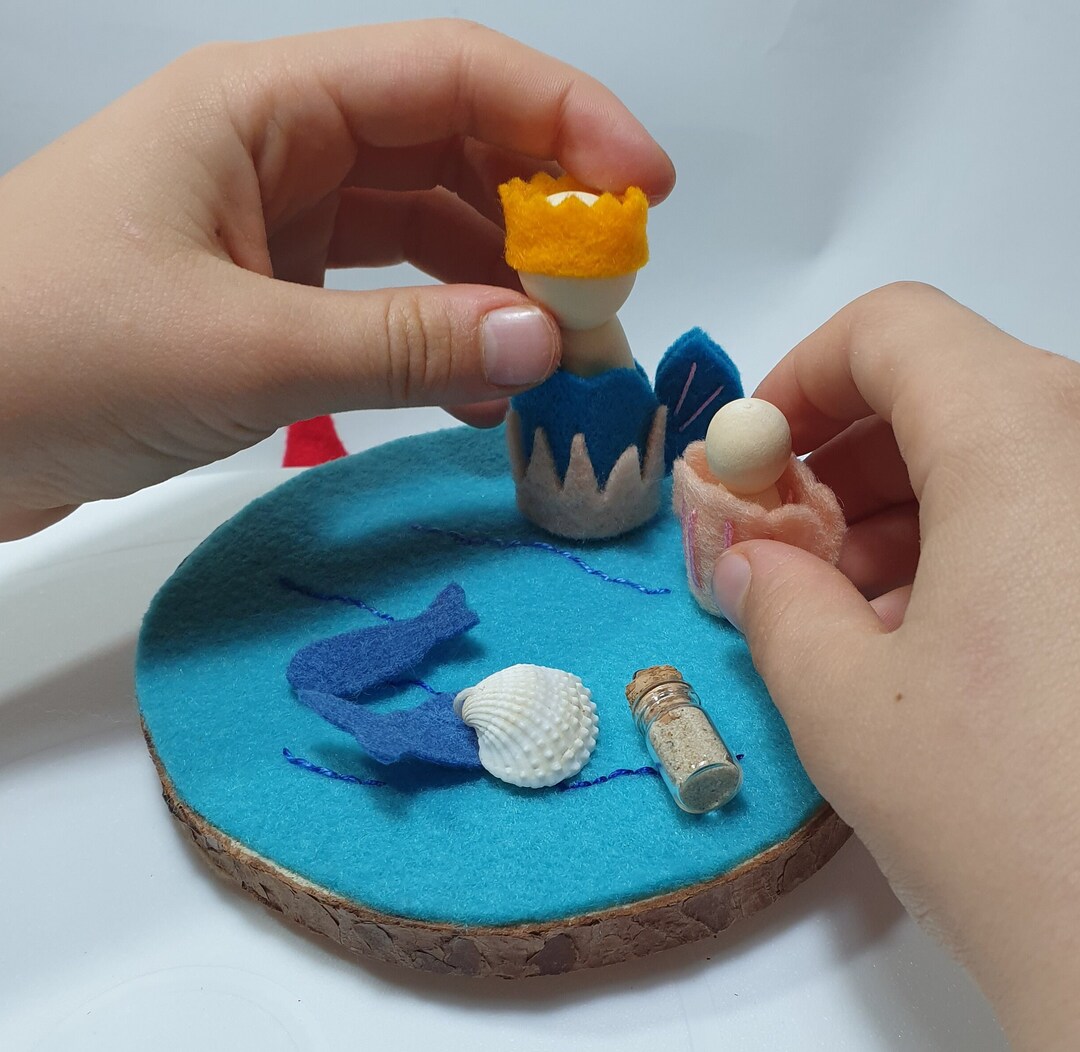 Ocean Small World LARGE Wood Slice-waldorf Inspired Imaginative Pretend ...