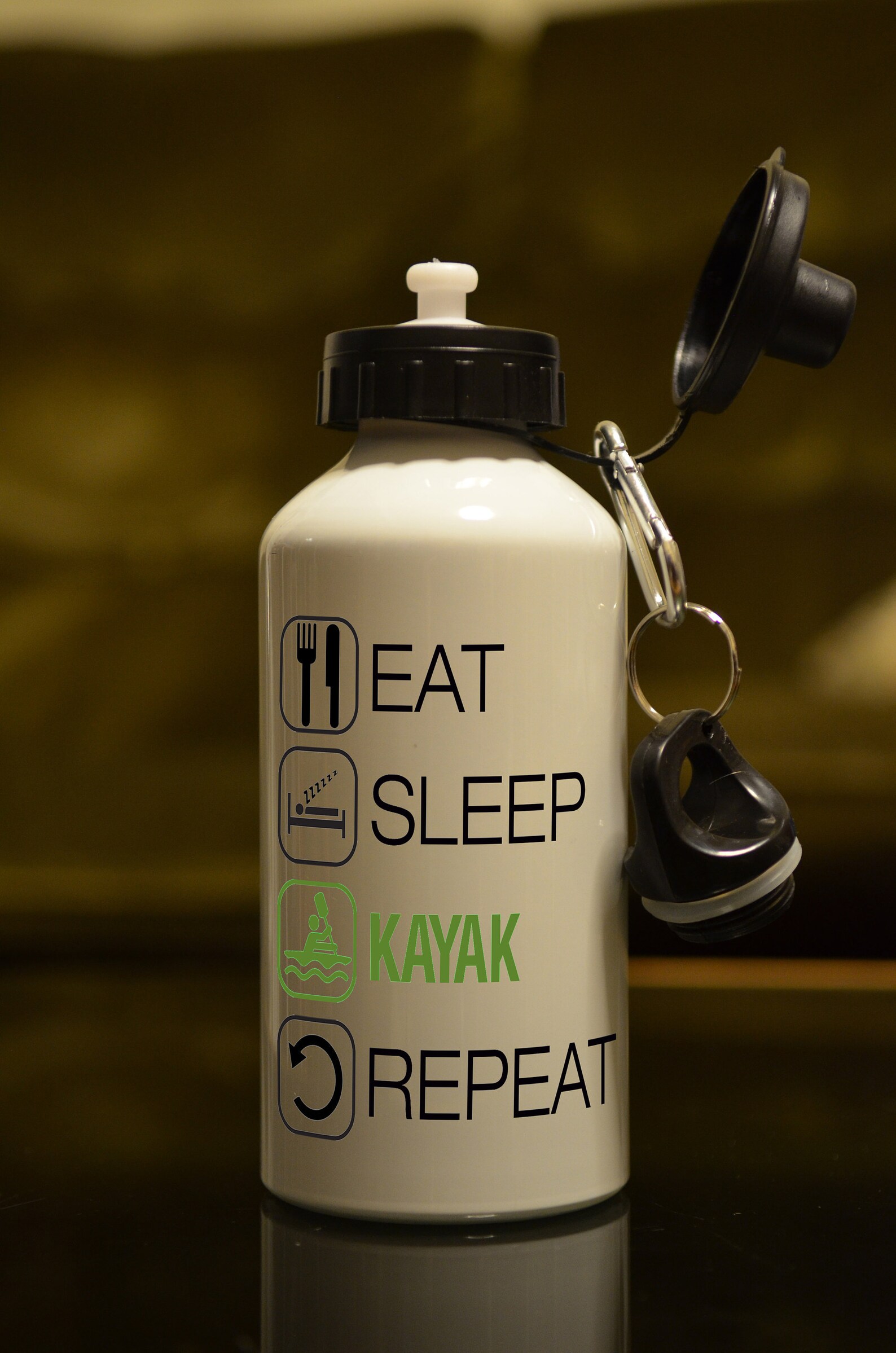 KAYAKING GIFT. Eat Sleep Kayak Sublimation Printed 500ml Water Bottle ...