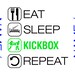 KICKBOXER GIFT. Eat Sleep Kickbox Printed 500ml Water Bottle. Sports ...