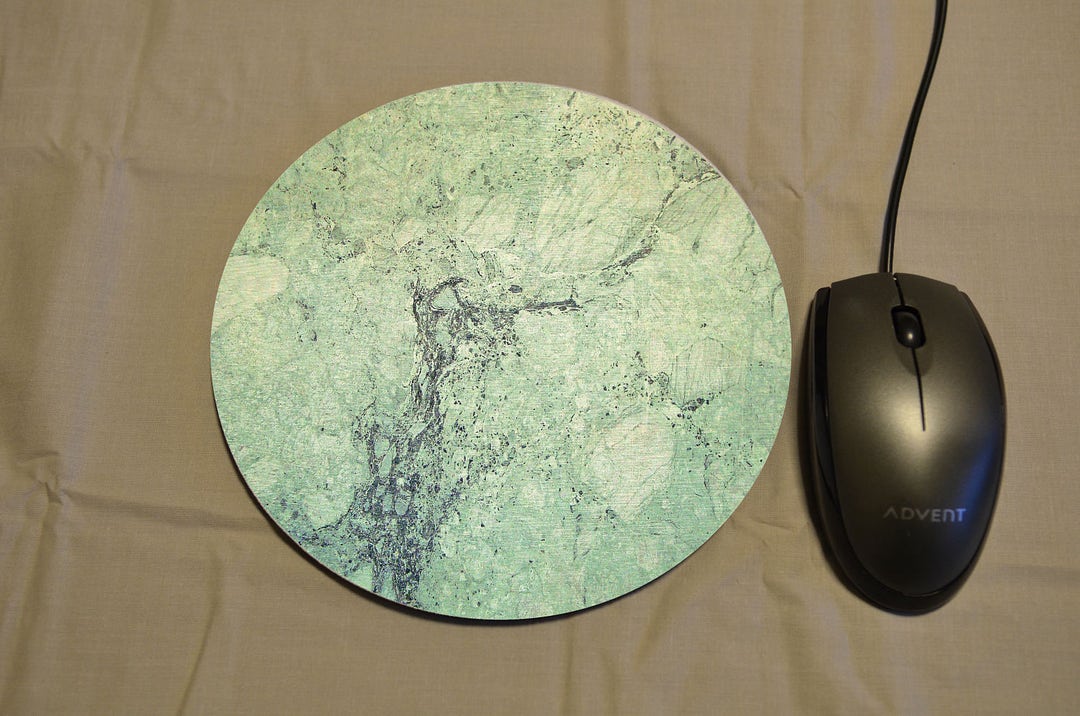 MOUSE MAT Mouse Pad Faux Green Marble Sublimation Printed Desk Decor PC ...