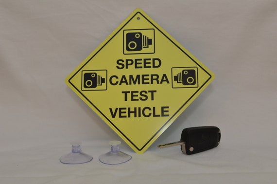 Speed Camera Test Vehicle Metal Car Window Sign. Car | Etsy