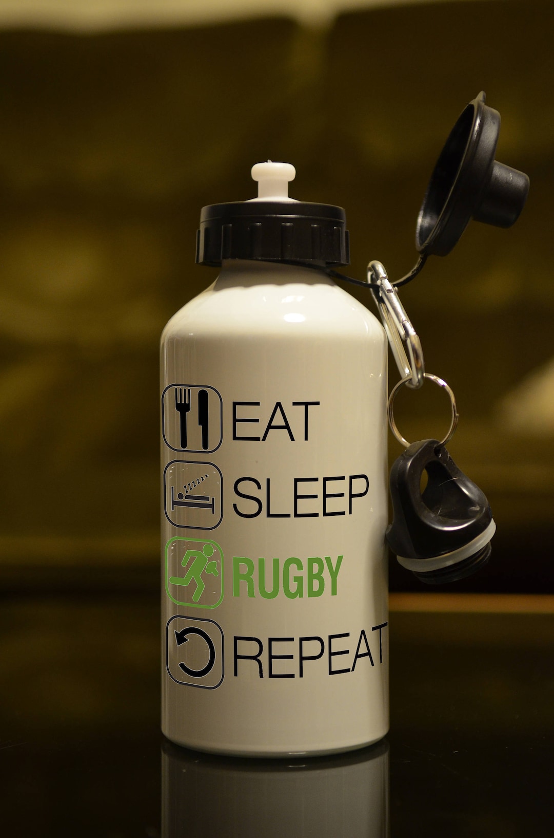 REGALO DE RUGBY. Eat Sleep Rugby Botella de agua impresa de 500ml ...
