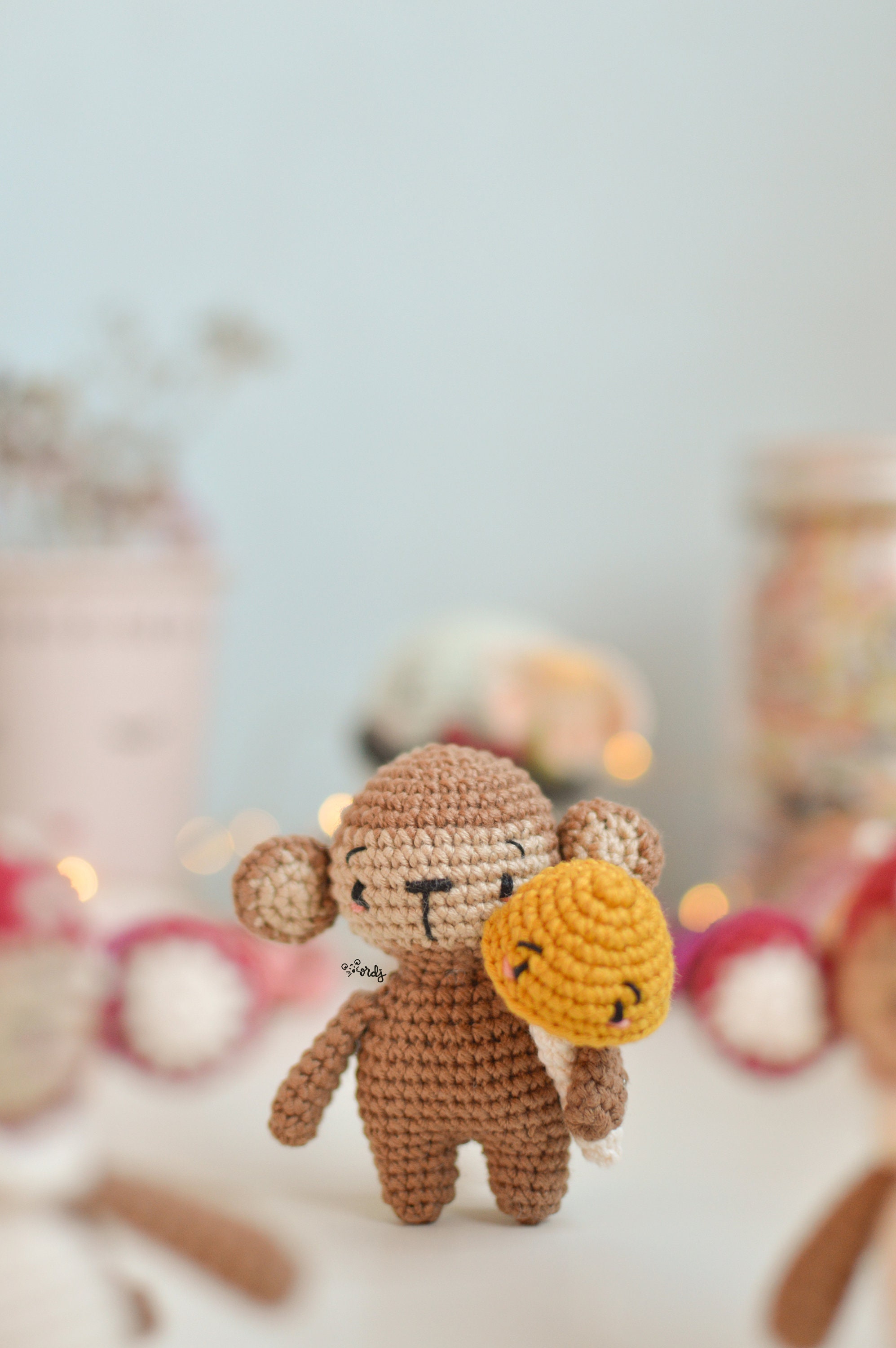SPANISH/ENGLISH Pattern Mini Autumn Monkey | Monkey - Amigurumi ...