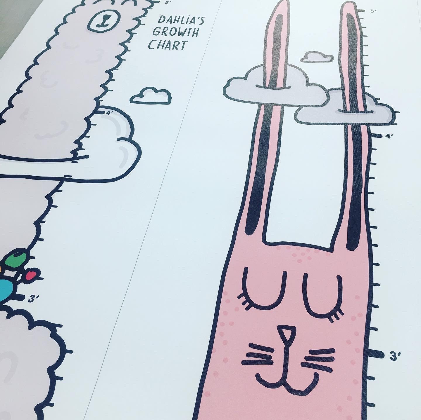 Bunny Growth Chart for Kids. Personalized Gift for Babies and Toddlers ...