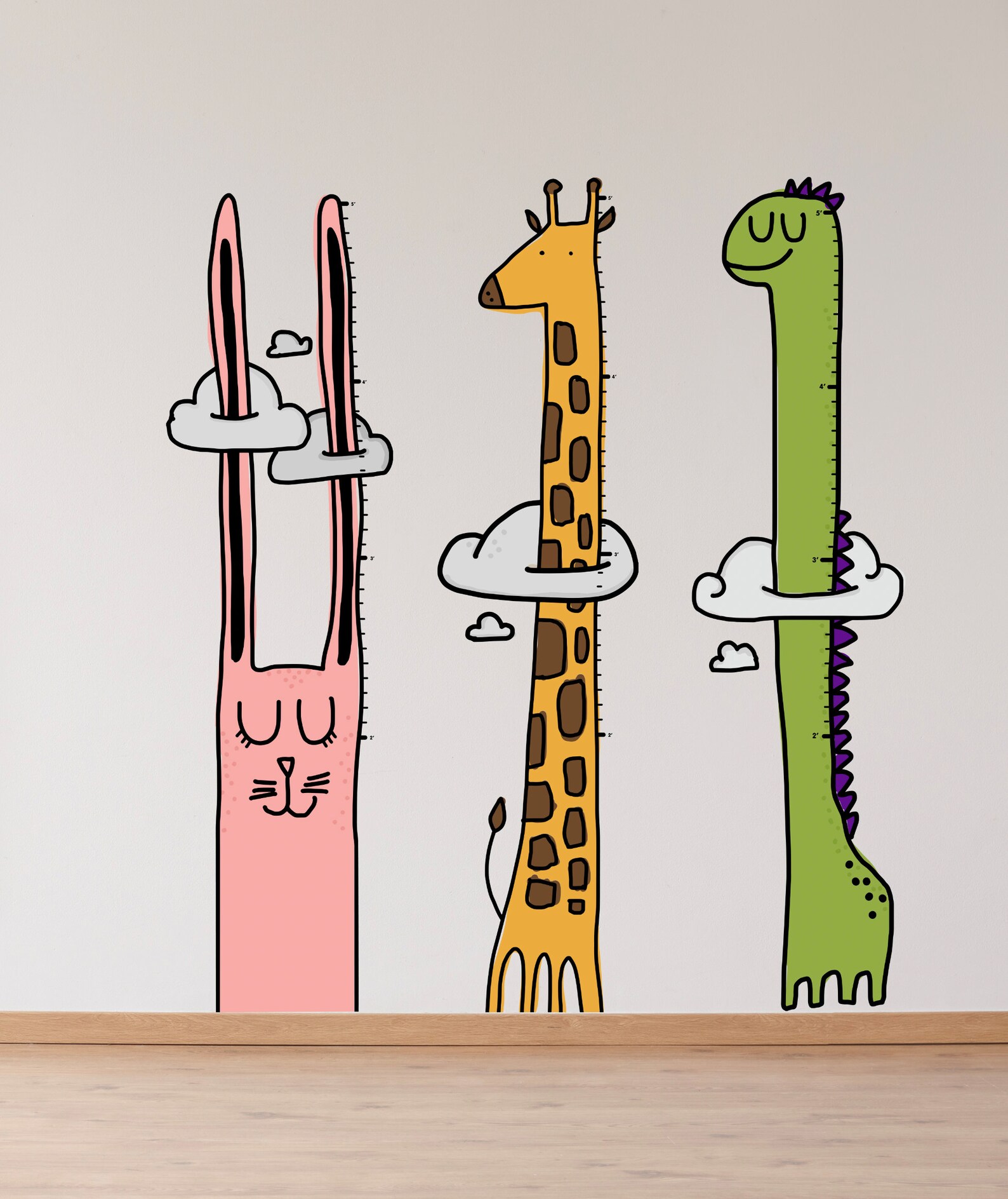 Personalized Bunny Growth Chart. Rabbit Height Chart for Kids. | Etsy