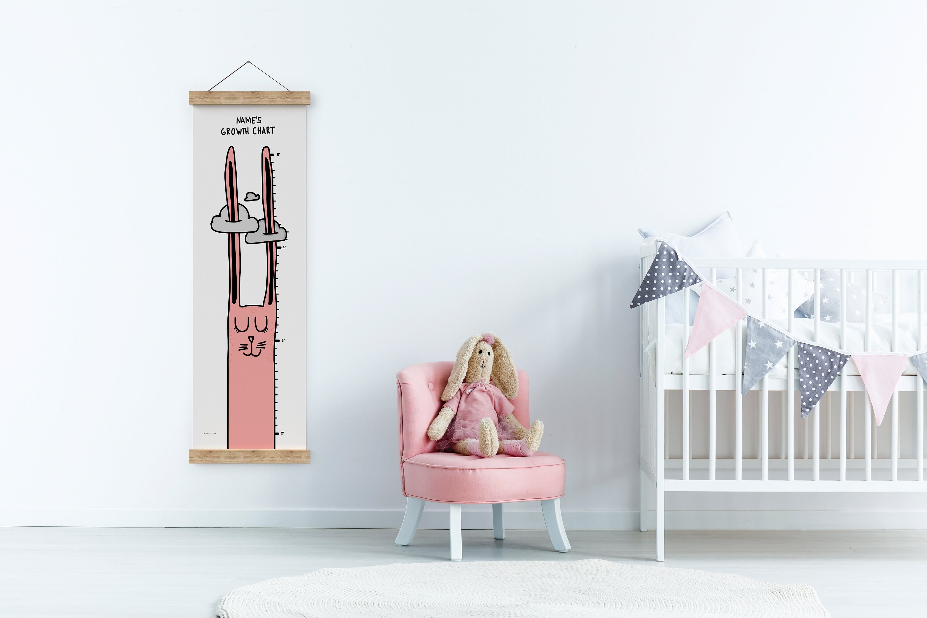 Bunny Growth Chart for Kids. Personalized Gift for Babies and Toddlers ...
