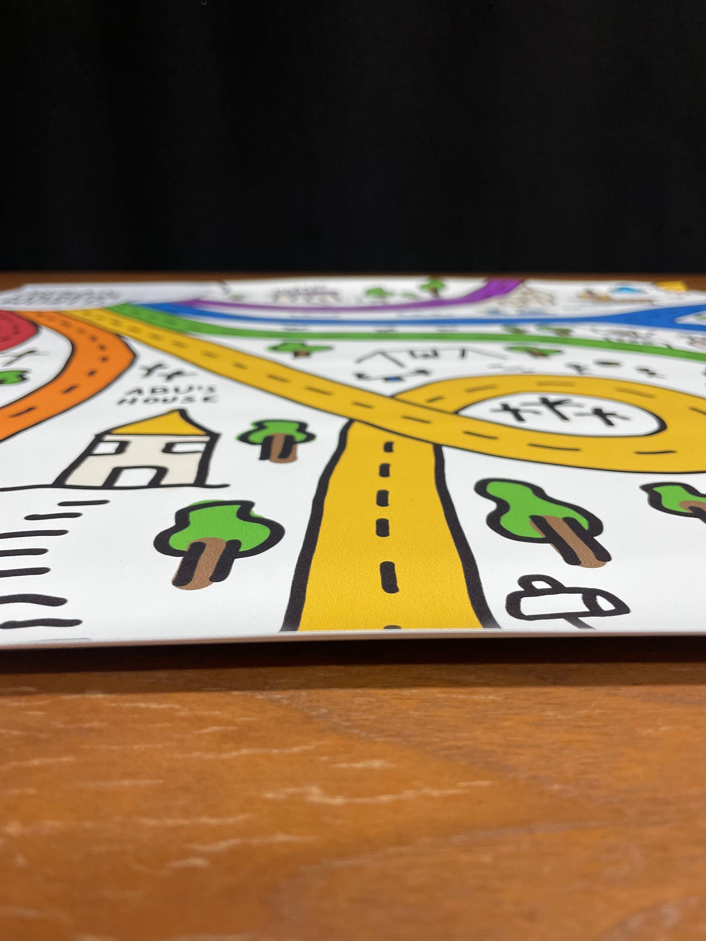 Personalized Colorful World Play Mat for Girls Rainbow City - Etsy