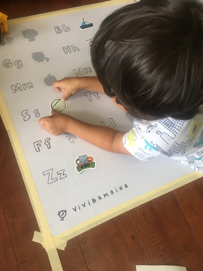 ABC for Kids. Bilingual Alphabet and Sticker Activities for - Etsy