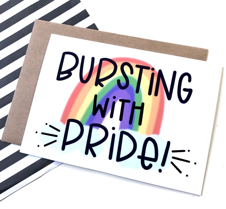 Bursting With Pride Congratulations Gay Pride Proud of - Etsy