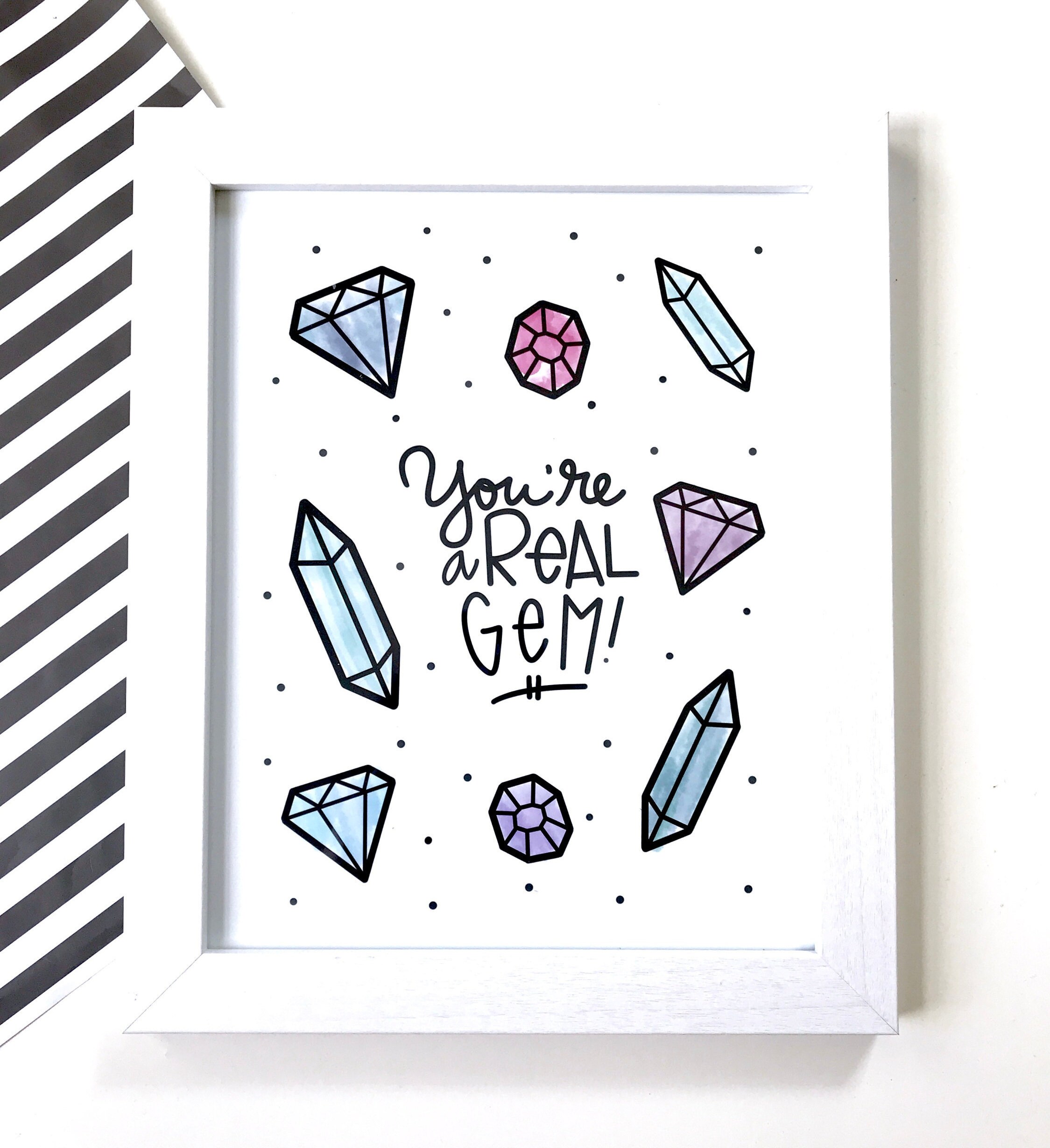 You're A Real Gem Just Because/Thank You Greeting Card/8 | Etsy