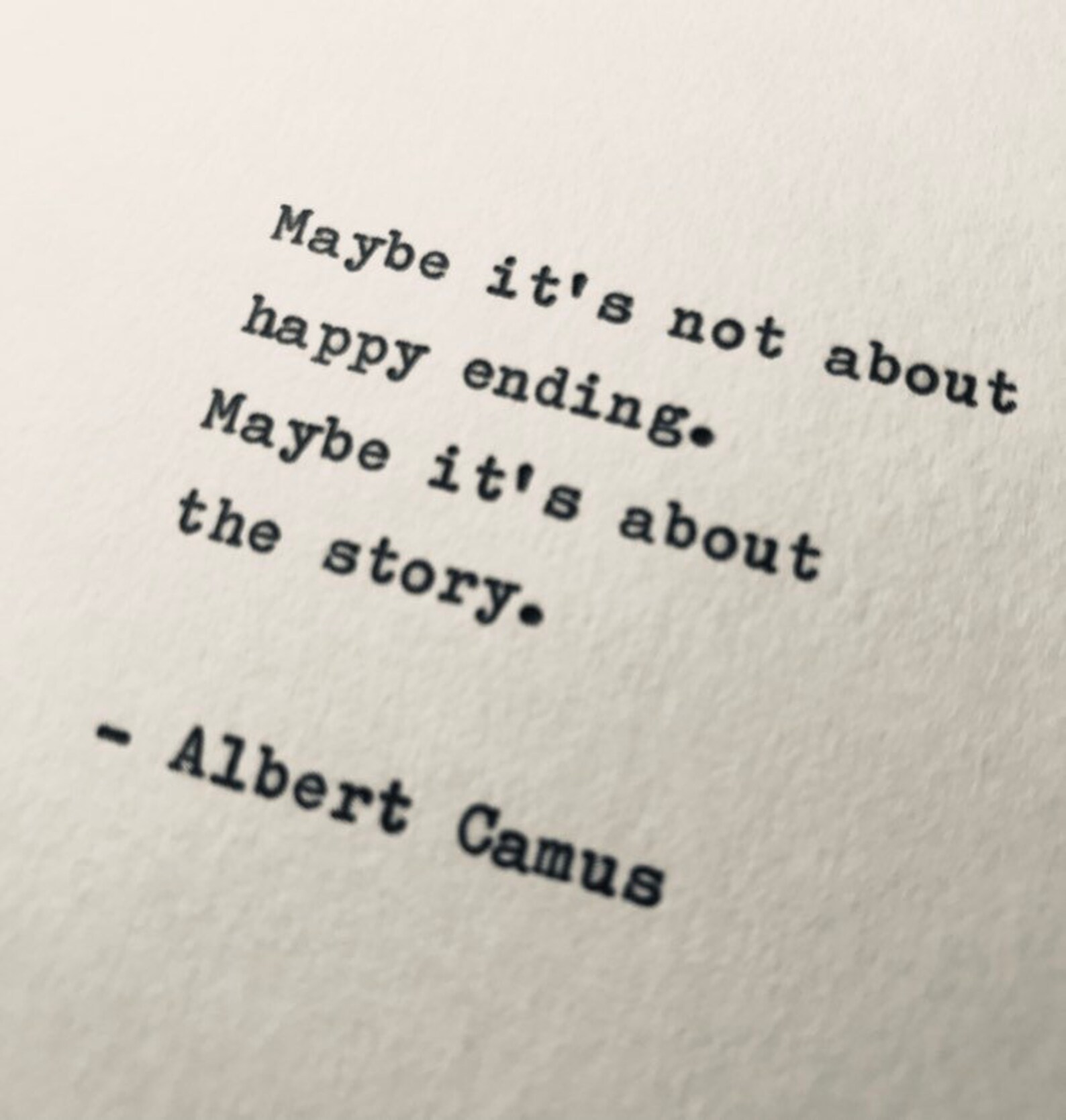 Albert Camus Hand Typed Quote Poem Vintage Typewriter Lyric - Etsy