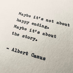 Albert Camus Hand Typed Quote Poem Vintage Typewriter Lyric Gift - Etsy