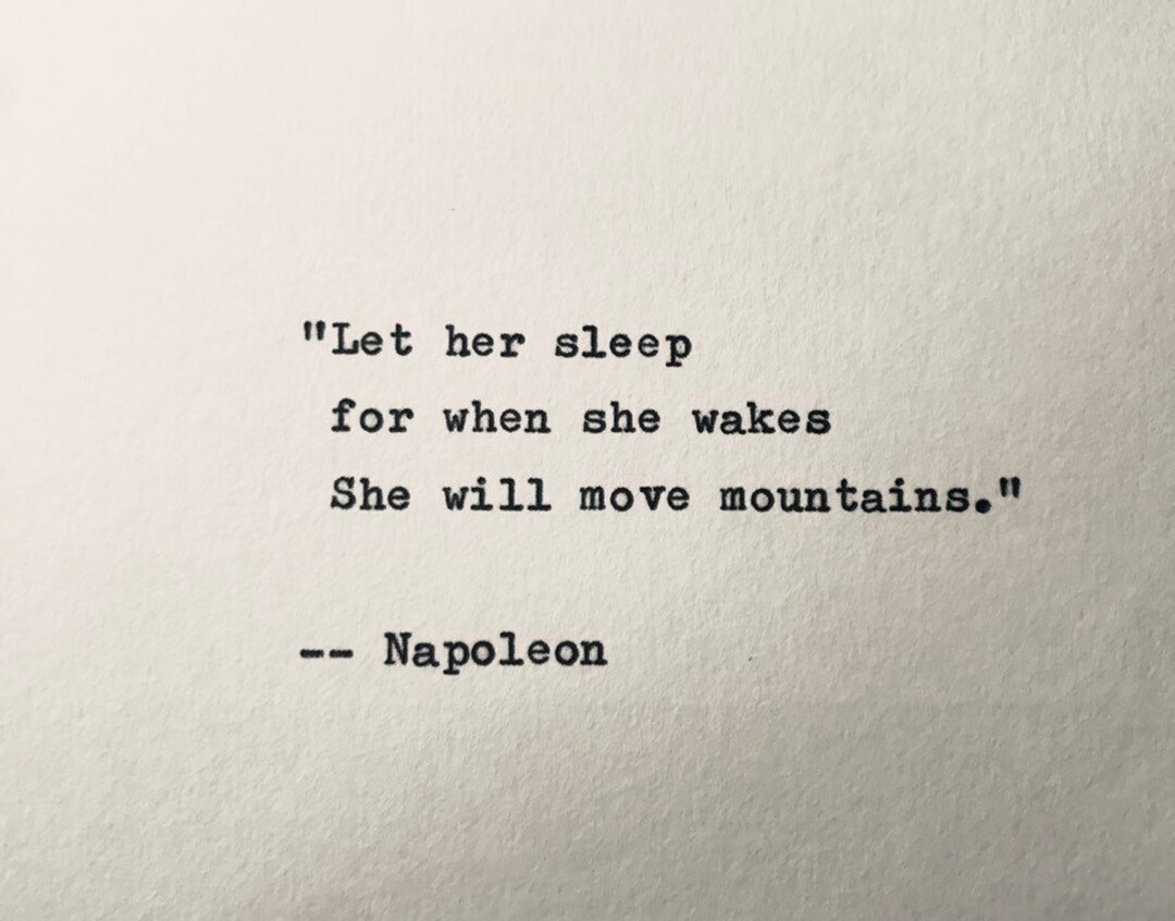 Napoleon Hand Typed Quote Poem Vintage Typewriter Lyric Gift - Etsy UK