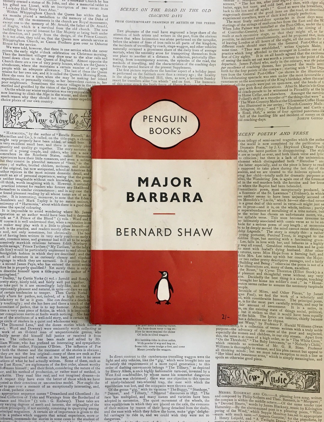 Major Barbara - Bernard Shaw - 1954 Vintage Penguin Book - Etsy