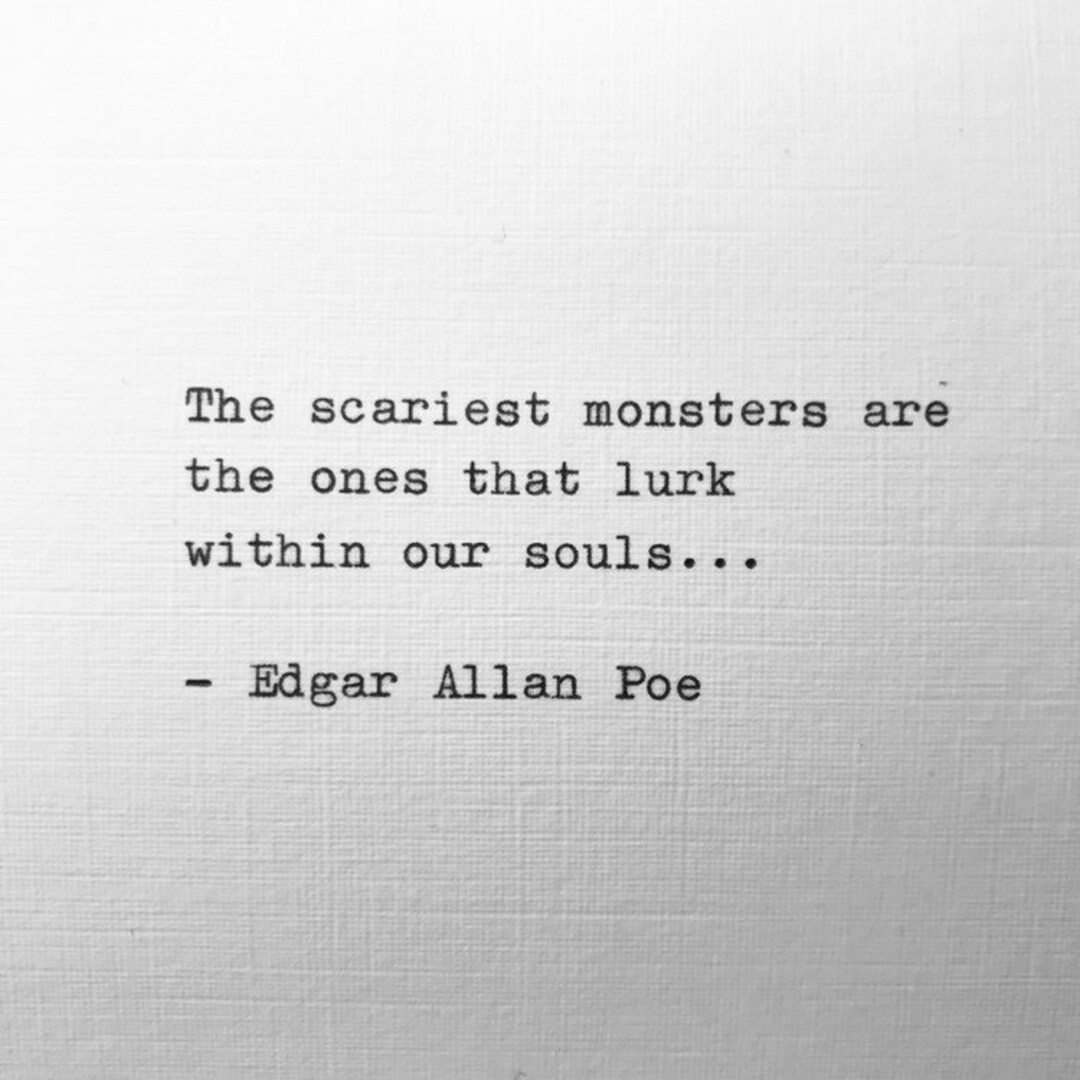 Edgar Allan Poe Hand Typed Quote Poem Vintage Typewriter - Etsy