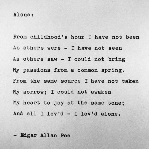 Edgar Allen Poe - Etsy