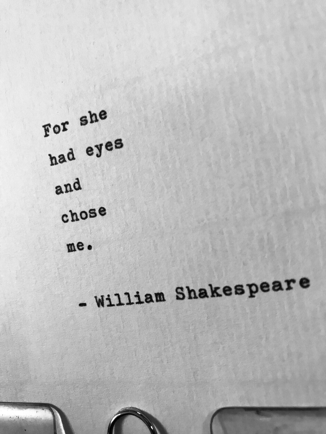 William Shakespeare Hand Typed Quote Vintage Typewriter - Etsy