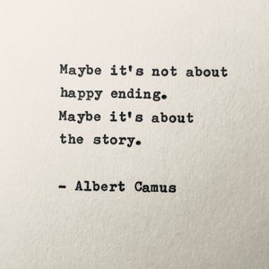 Albert Camus Hand Typed Quote Poem Vintage Typewriter Lyric Gift - Etsy