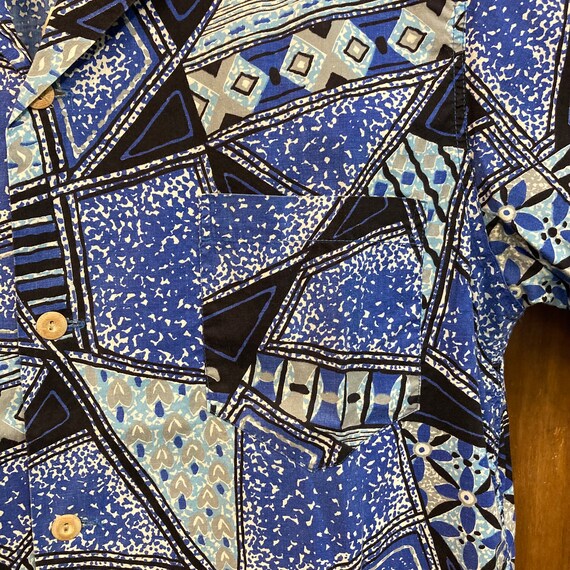 Vintage 1950’s Atomic Tiki Tribal Cotton Hawaiian Shi… - Gem