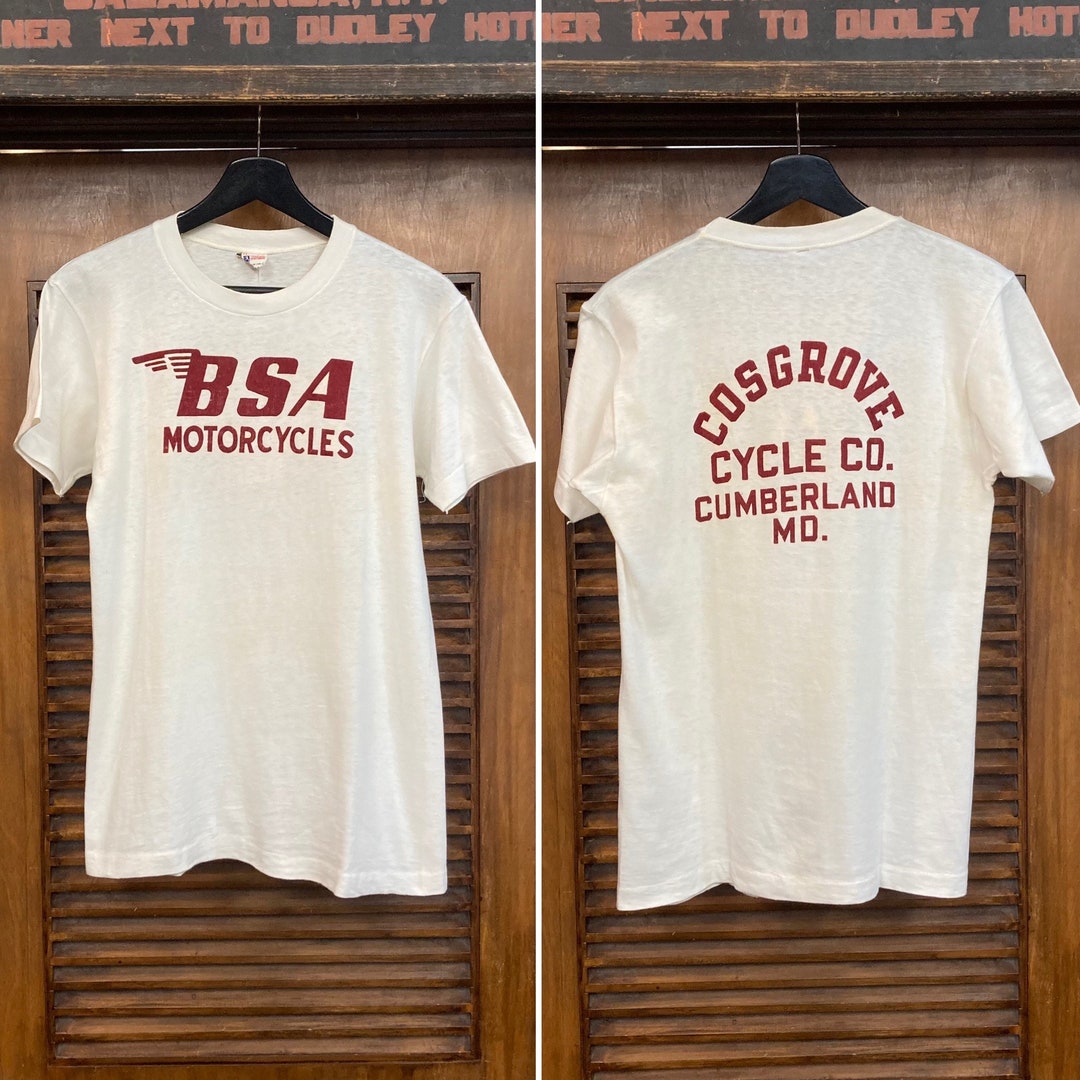 Vintage 1950s champion BSA Motorcycles MC Club Dealership Garage Two ...