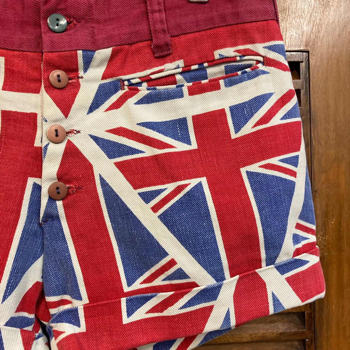 Vintage 1960s Mod Union Jack UK Pop Art Denim Shorts 60s | Etsy