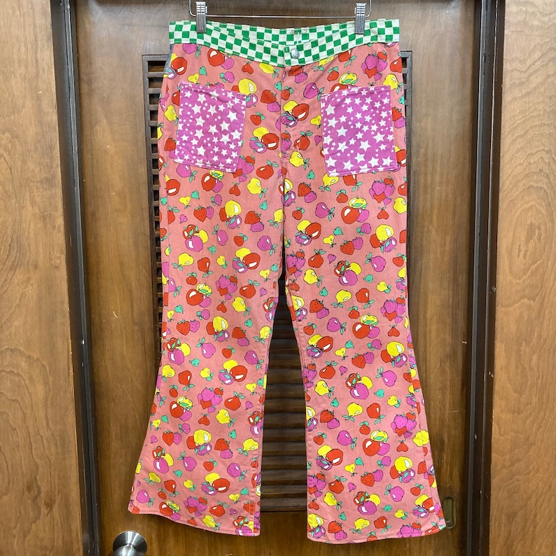 Vintage 1960’s “peter Max” Wrangler Krazy Pop Art Denim Flare Hippie ...