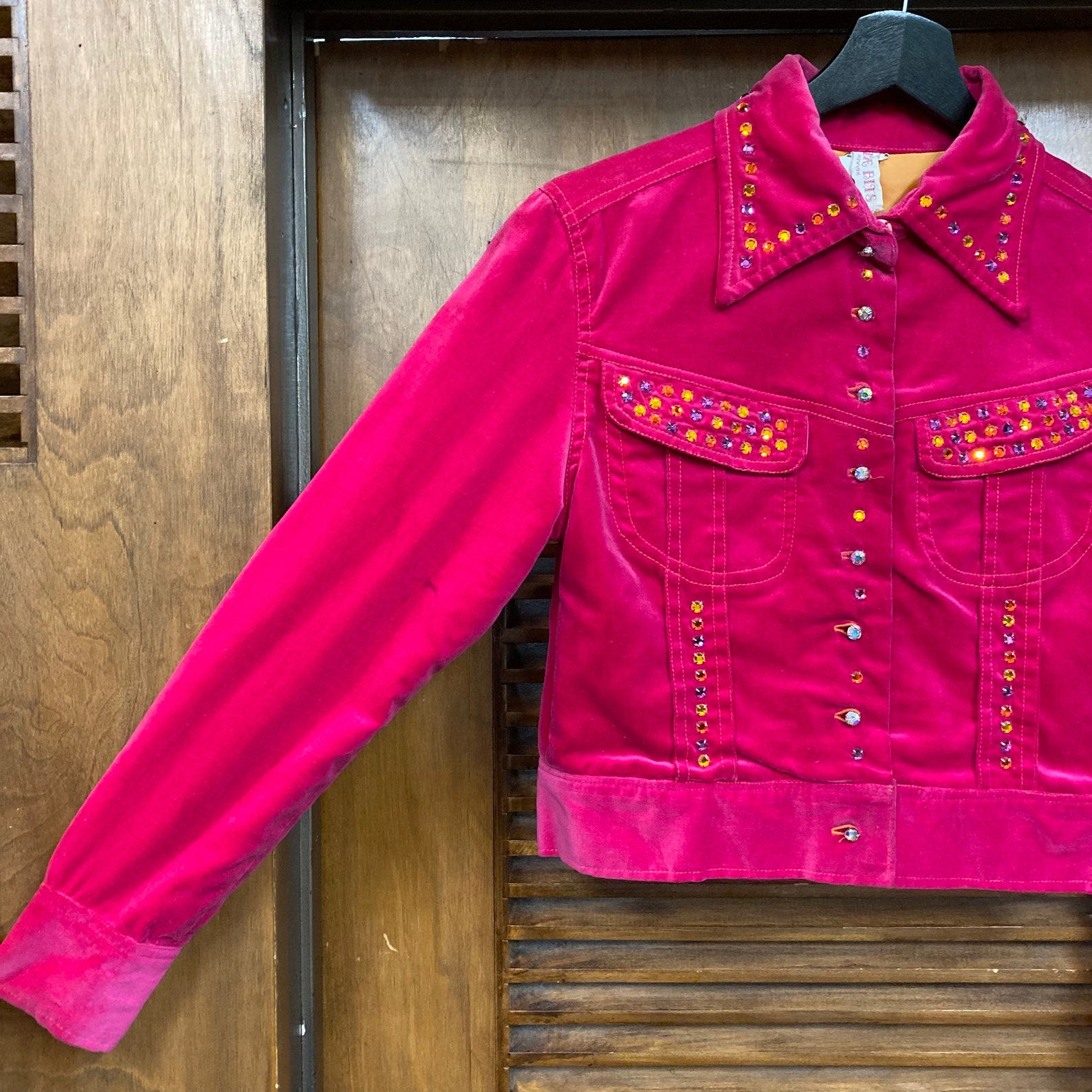 Vintage 1960’s Pink Velvet Mod Raggedy Ann Design Cropped Jacket, 60’s ...