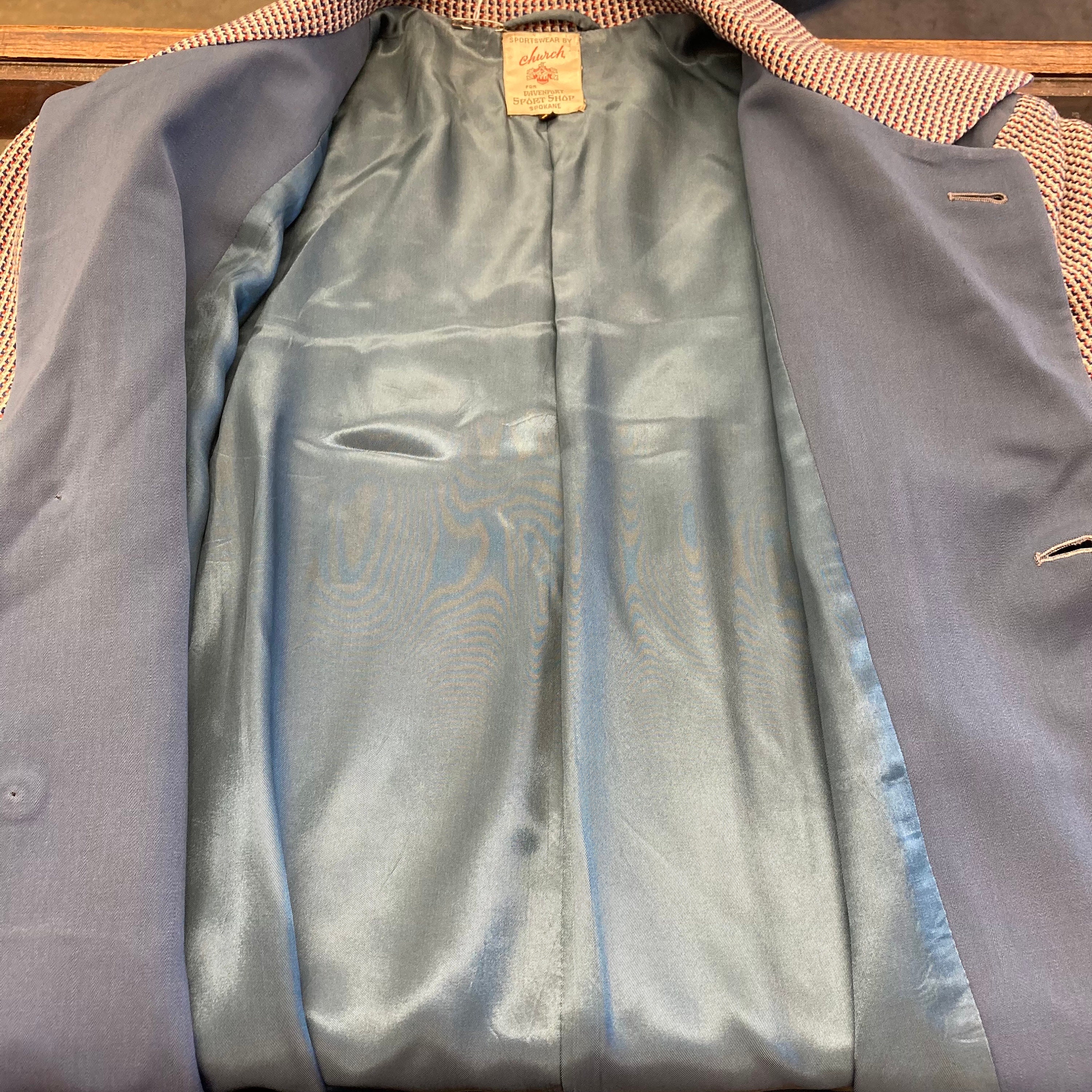 Vintage 1950's Size L Two-tone Rayon Gab X Wool Hollywood Vintage 1950's Size L Two-tone Rayon Gab X Wool Hollywood