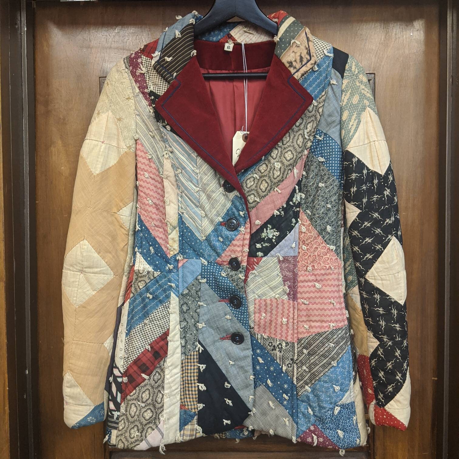 Vintage 1970's Patchwork Blazer Jacket With Calico Elements, Vintage ...