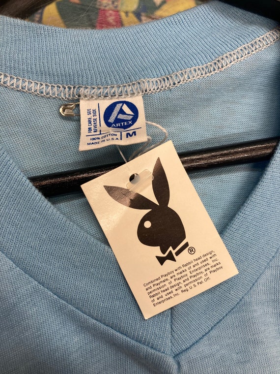 Vintage 1970’s Deadstock Playboy Love Flock Print Cot… - Gem