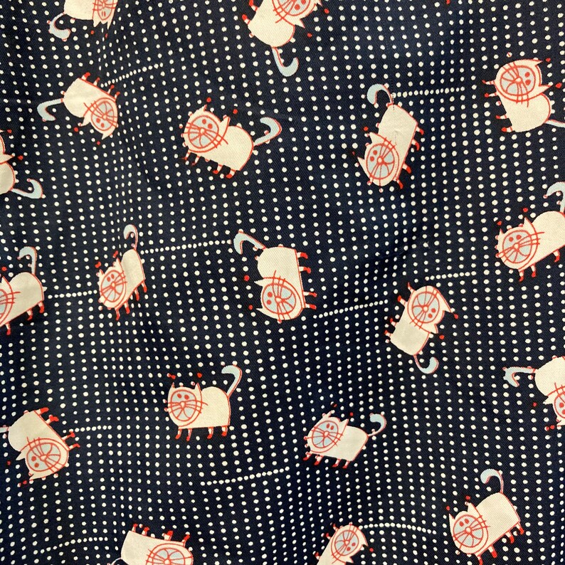 Vintage 1970s W34 izod Cartoon Cat Design Mod Disco Poly - Etsy