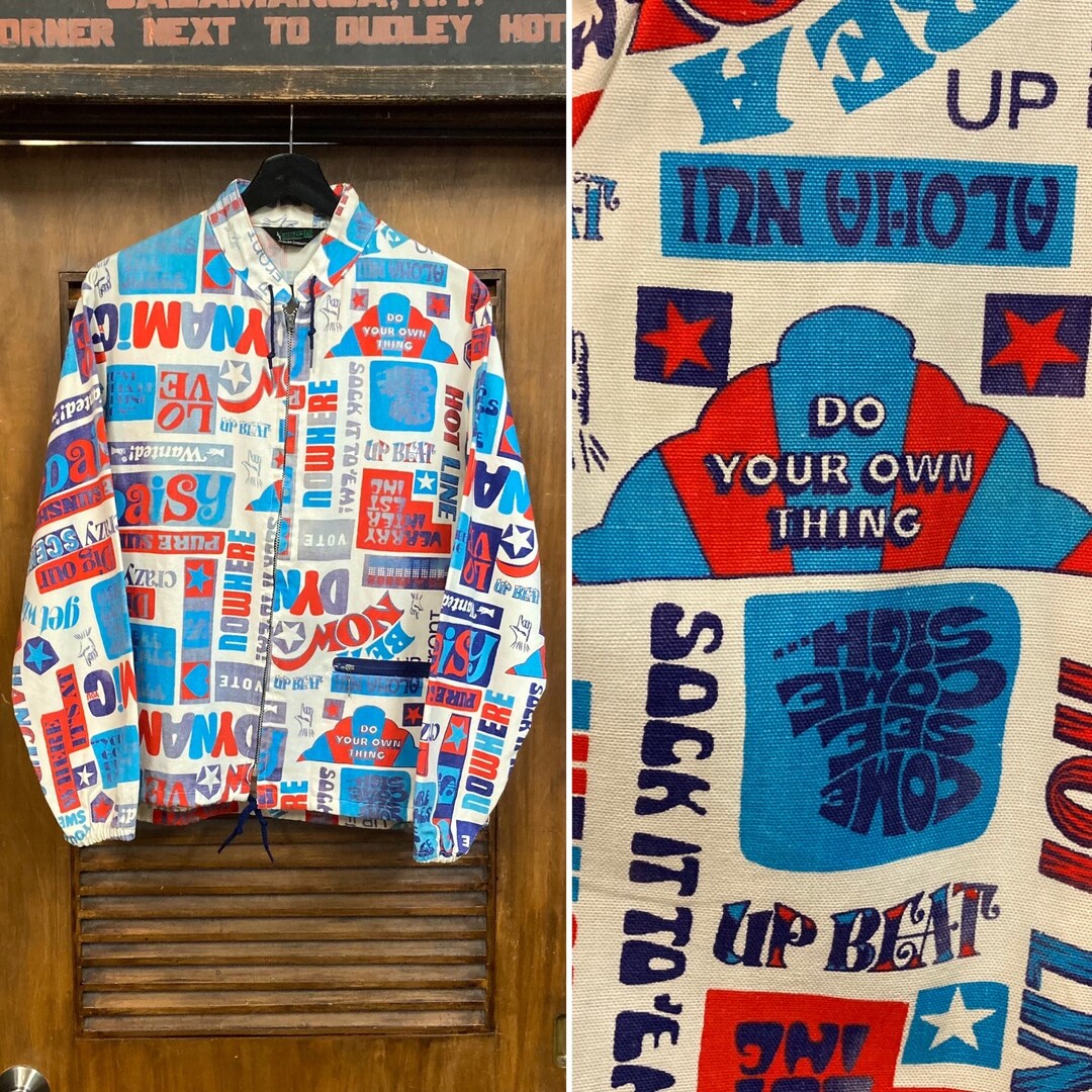 Vintage 1960s Mod Pop Art laugh-in Cartoon Cotton Canvas Surf ...