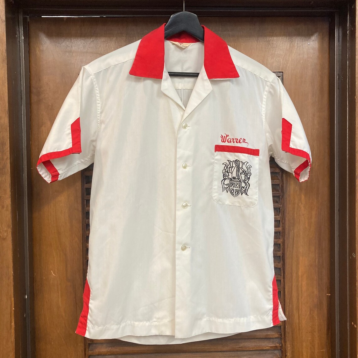 Vintage 1960’s Made in Japan Car Club Cotton Embroidered Bowling Shirt ...