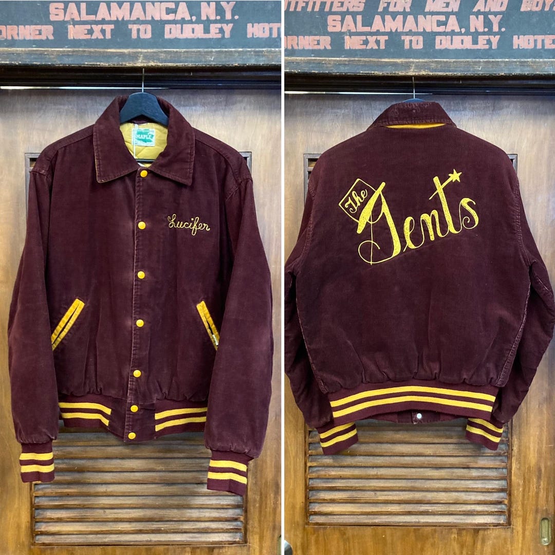 Vintage 1960’s “the Gents” Hot Rod Car Club Corduroy Rockabilly Varsity ...