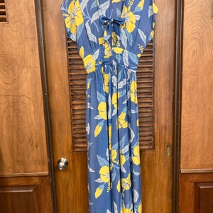 Vintage 1940’s “nani” Deco Floral Tiki Rayon Rockabilly Hawaiian Dress ...