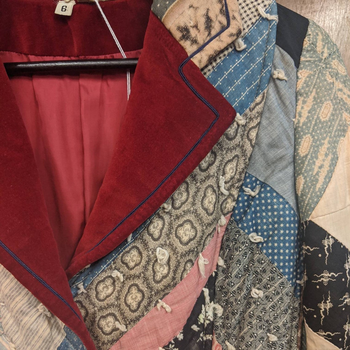 Vintage 1970's Patchwork Blazer Jacket With Calico Elements, Vintage ...