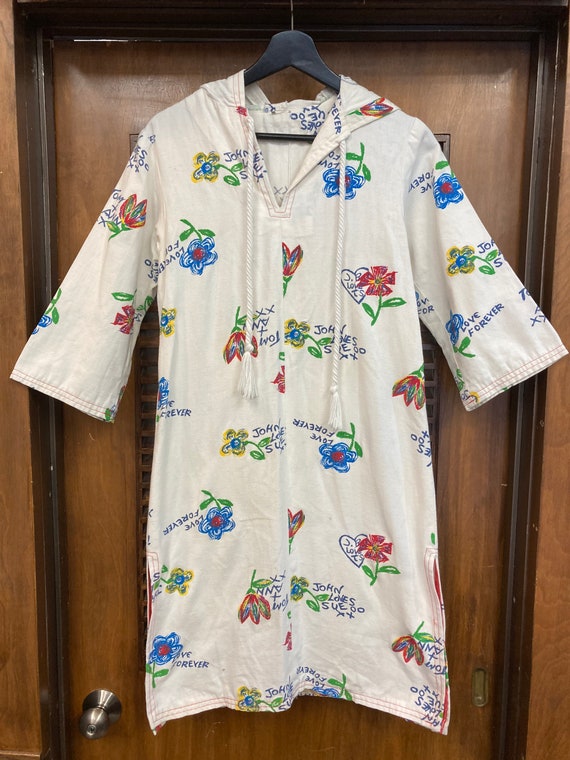 Vintage 1960s Crayon Style Pop Art Cartoon Hippie Pea… - Gem