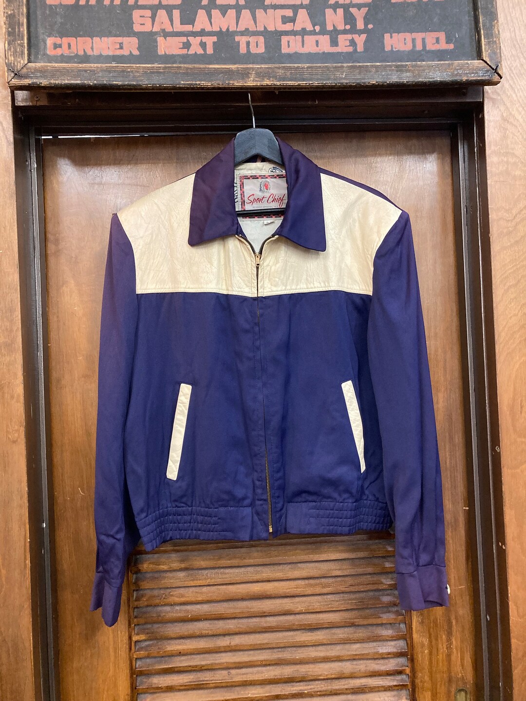 Vintage 1950's Size L “sport Chief” Two-tone Gabardine Vintage 1950's Size L “sport Chief” Two-tone Gabardine