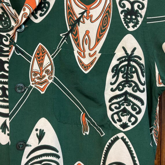 Vintage 1950’s “McGregor” Tiki Tribal Atomic Rayon Ha… - Gem