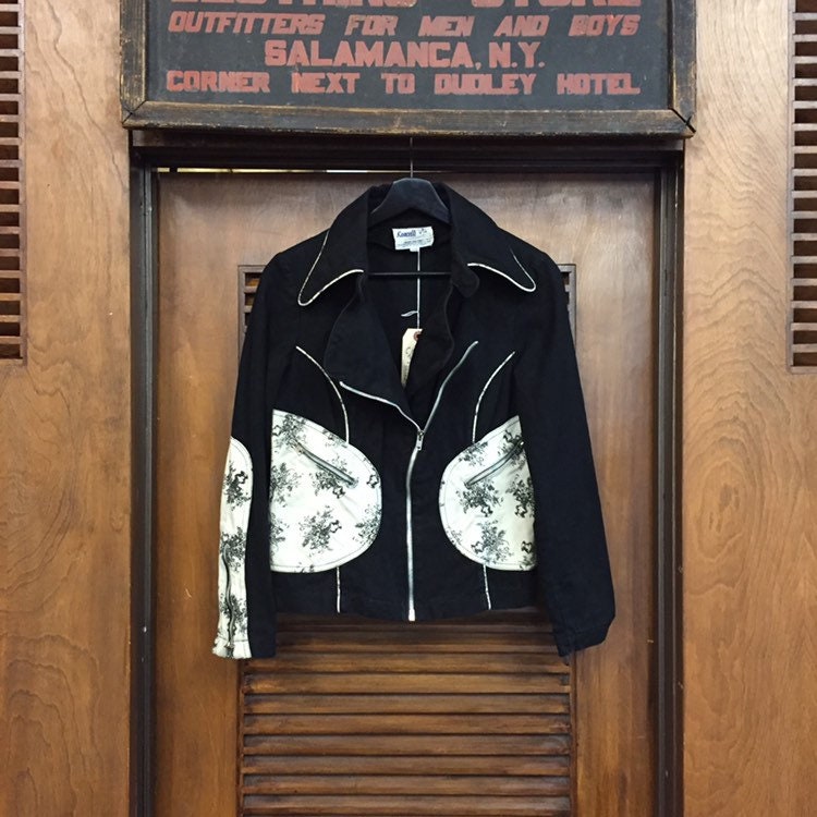 Vintage 1960’s “roncelli” Brand Two-tone Denim Glam Rock Jacket, Fitted ...