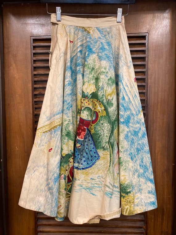 Vintage 1950’s Disney Cinderella Ruby Slipper Cotton … - Gem