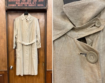 Vintage Antique 1910s Edwardian Chinstrap Linen Duster Coat Vintage Antique 1910s Edwardian Chinstrap Linen Duster Coat